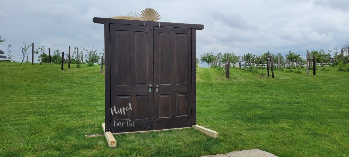 How we built a free-standing frame for vintage wedding doors