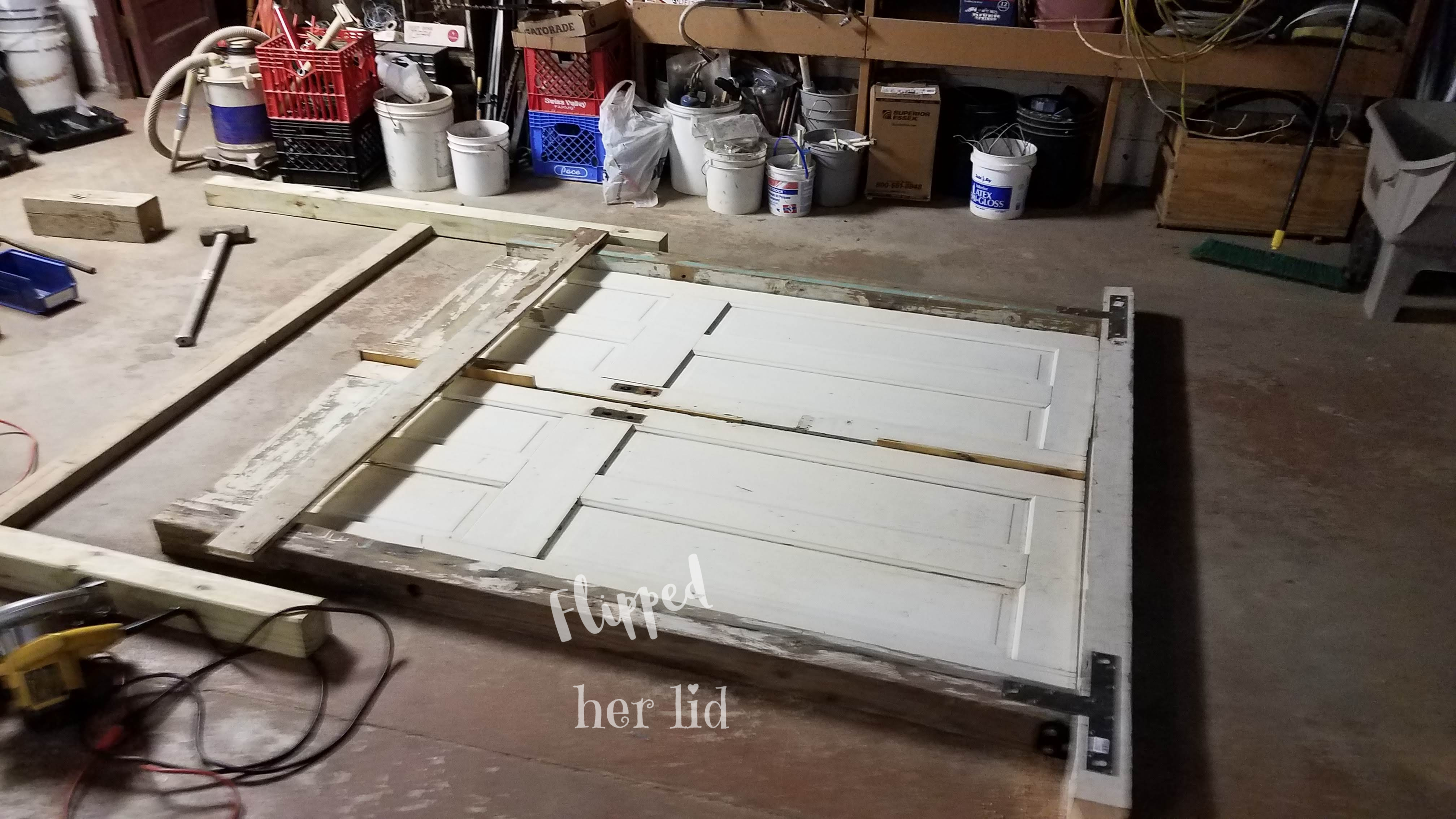 How we built a free-standing frame for vintage wedding doors