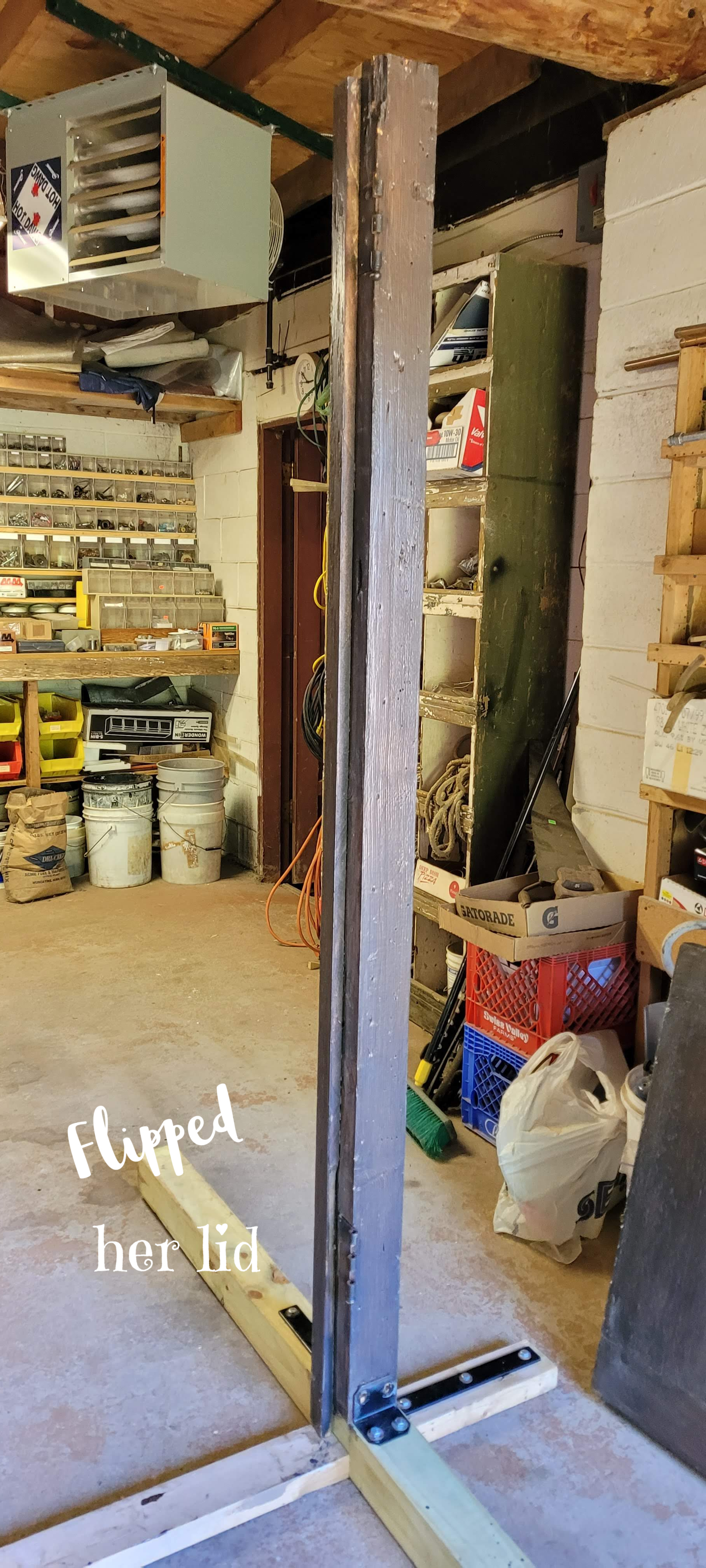 How we built a free-standing frame for vintage wedding doors